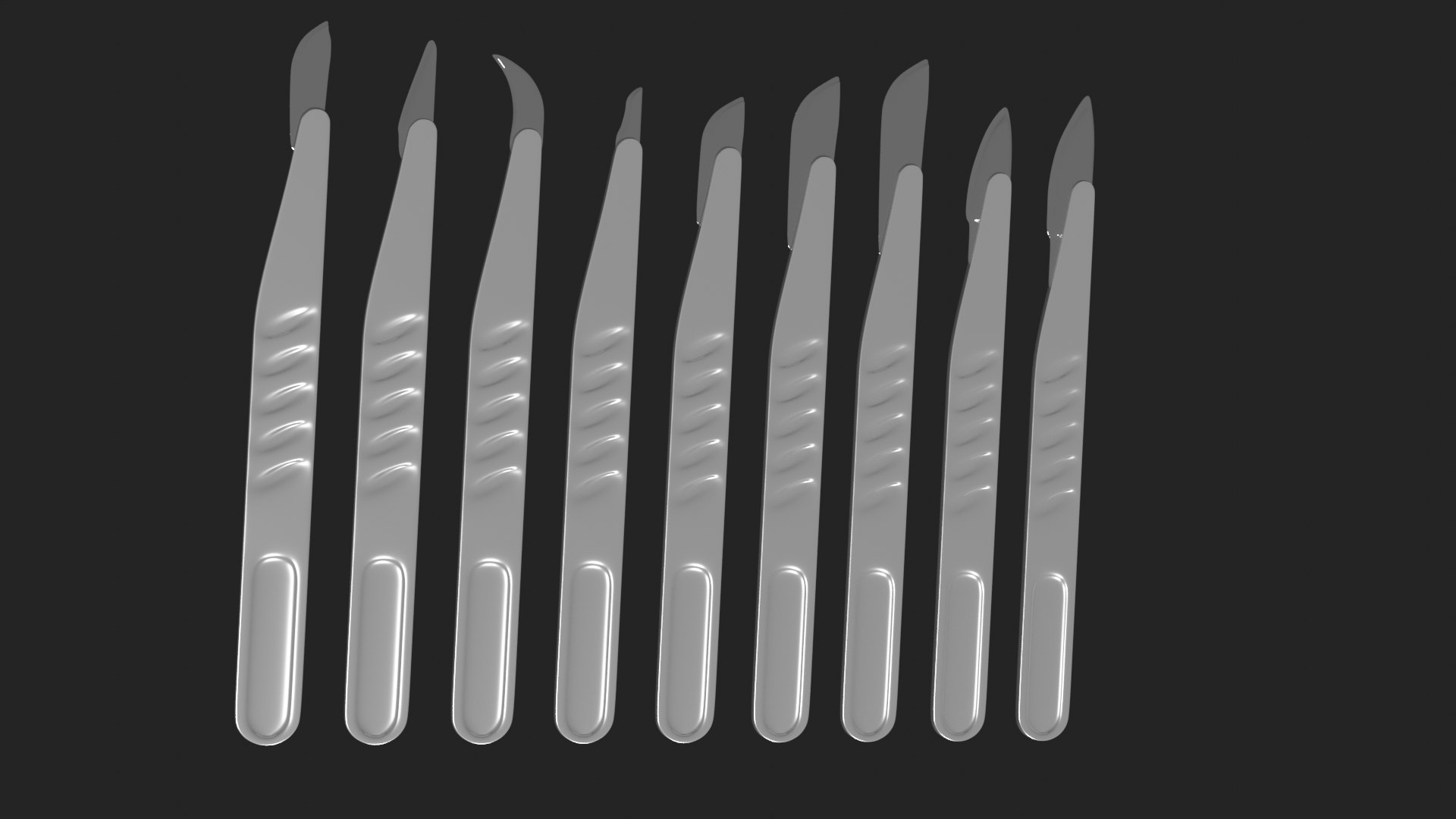 Scalpel Set High Quality 3D Model - TurboSquid 2164093