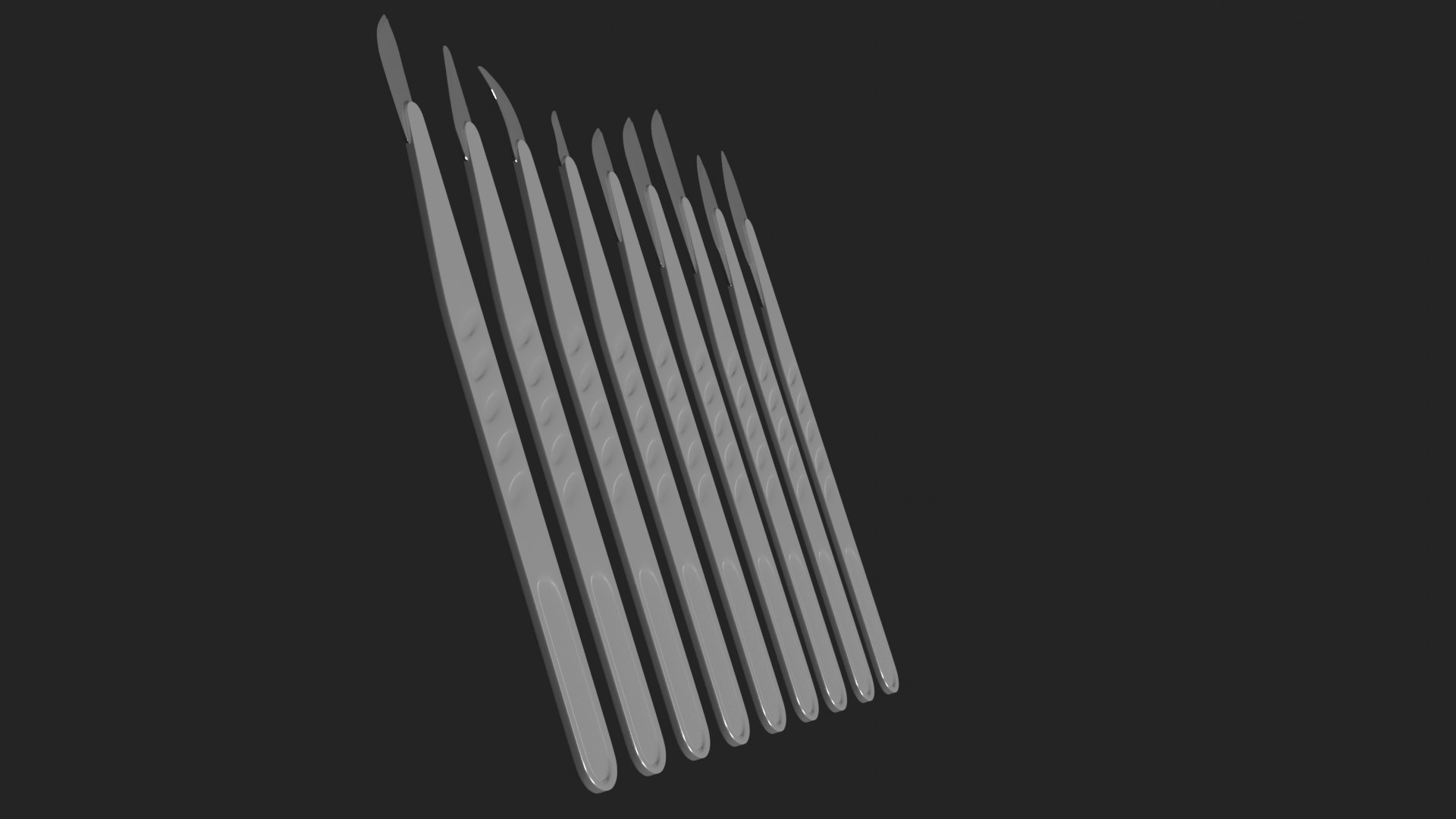 Scalpel Set High Quality 3D Model - TurboSquid 2164093