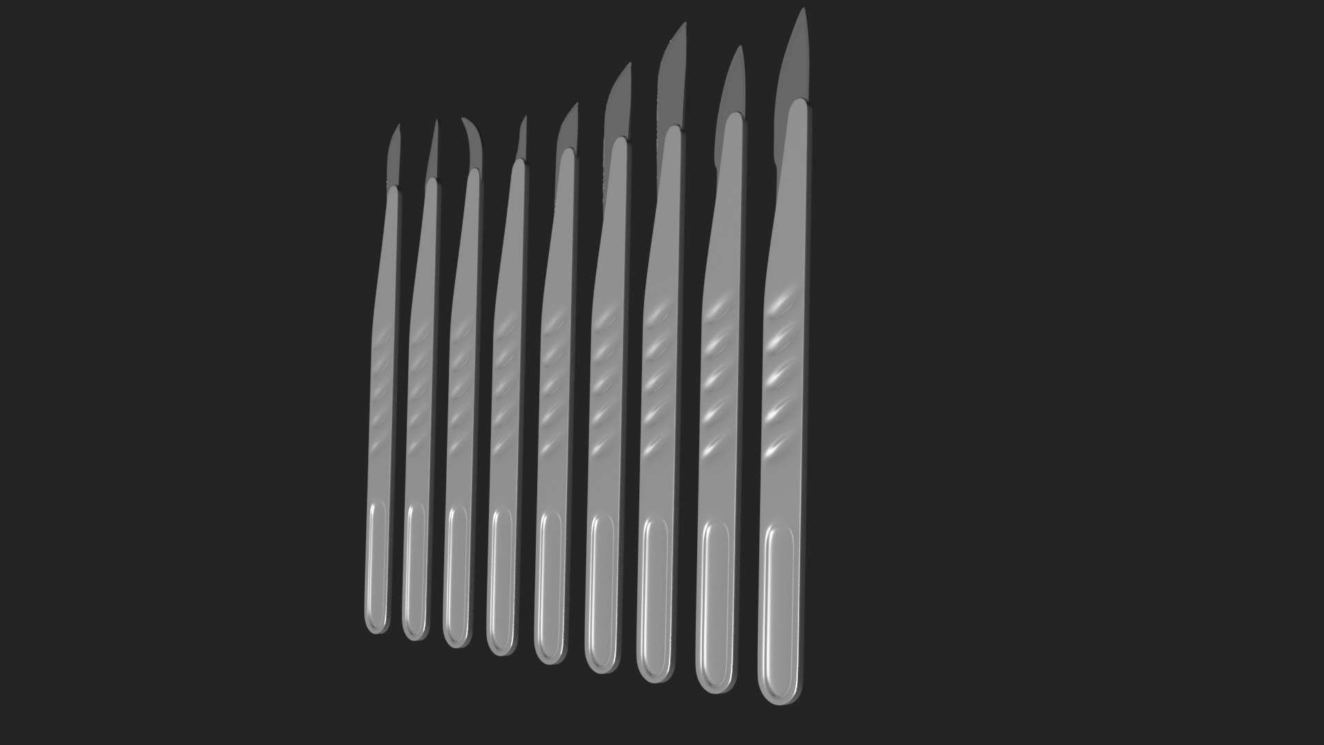 Scalpel Set High Quality 3D Model - TurboSquid 2164093