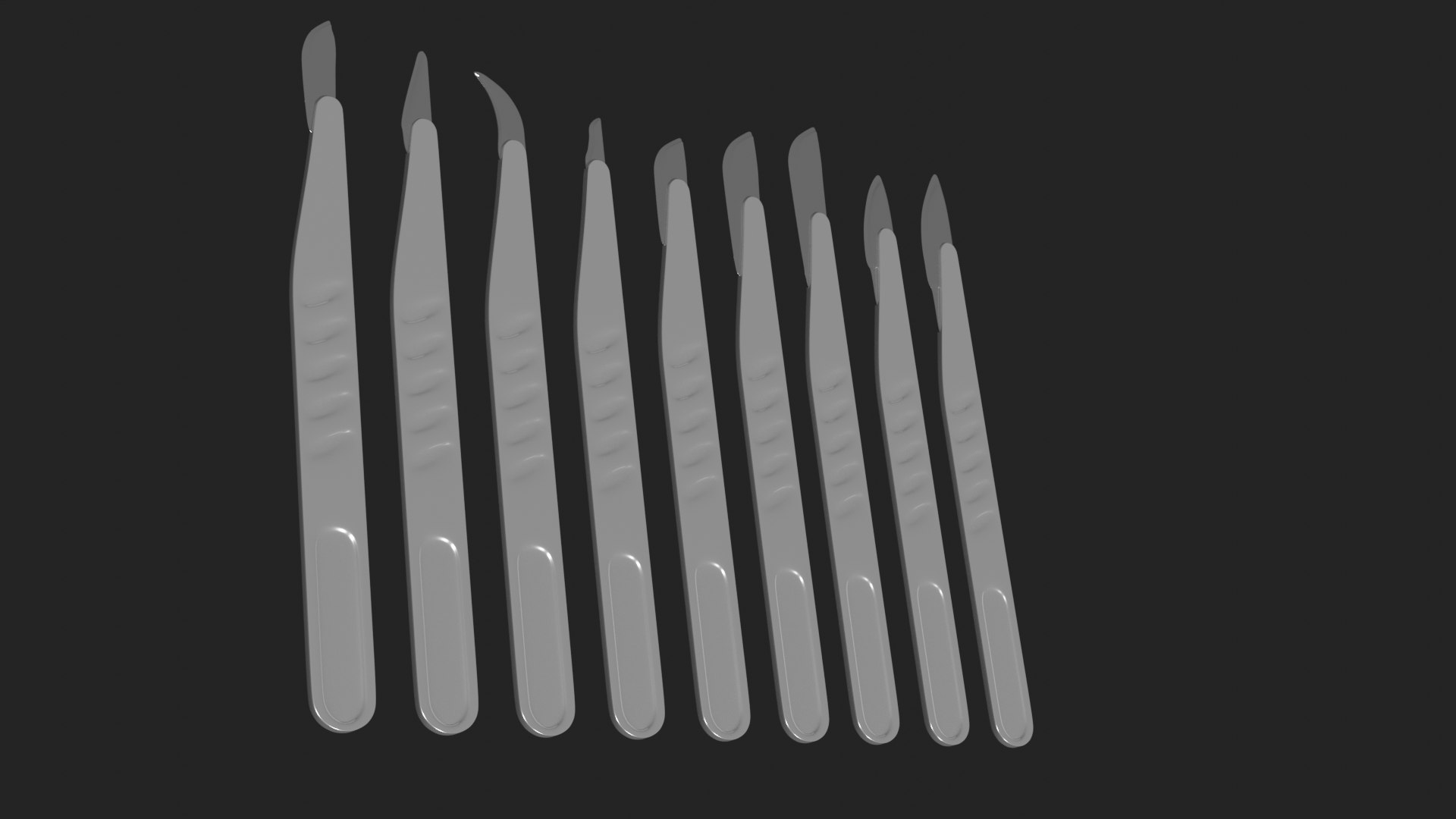 Scalpel Set High Quality 3D model - TurboSquid 2164093