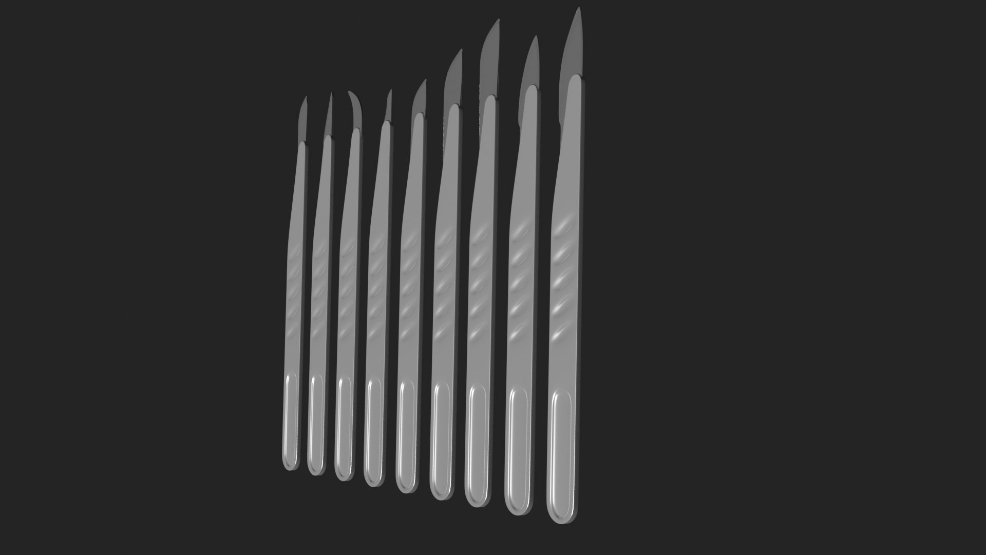Scalpel Set High Quality 3D Model - TurboSquid 2164093