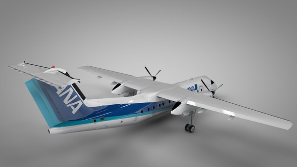 ANA WINGS Bombardier De Havilland Canada DHC-8 Q300 Dash 8 L1681 3D 모델 ...
