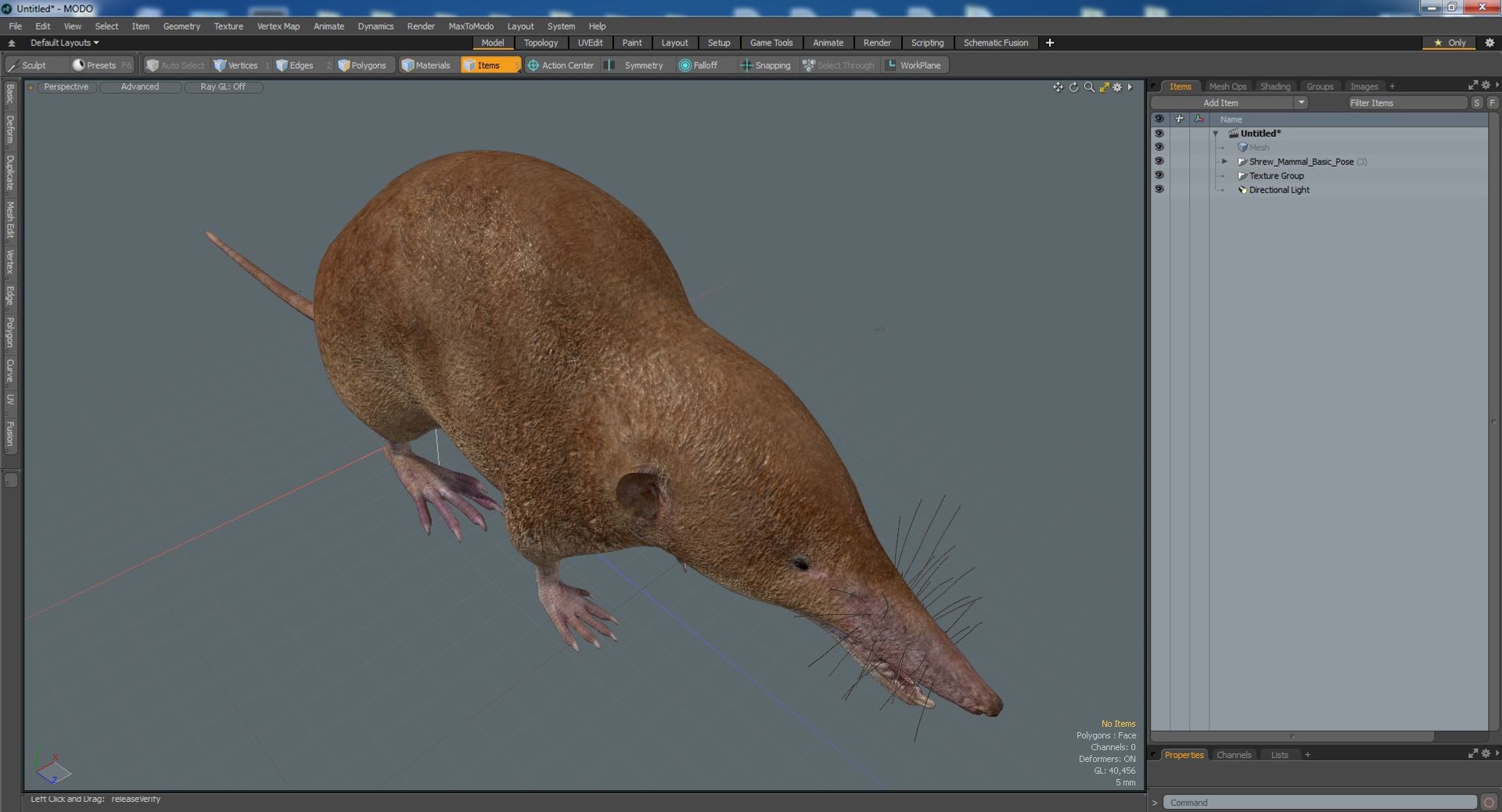 3D Shrew Mammal Basic Pose Model - TurboSquid 2164587