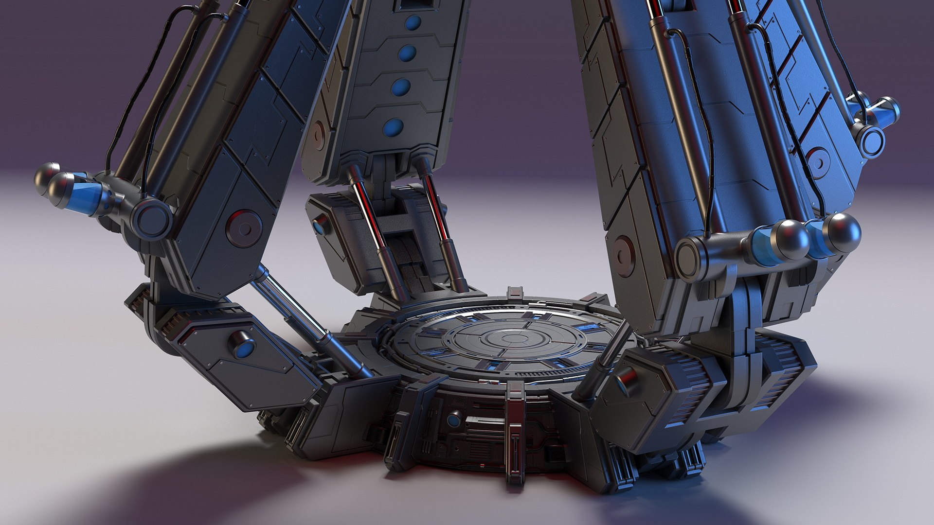 3D Sci Fi Teleport Turned Off Model - TurboSquid 2194890