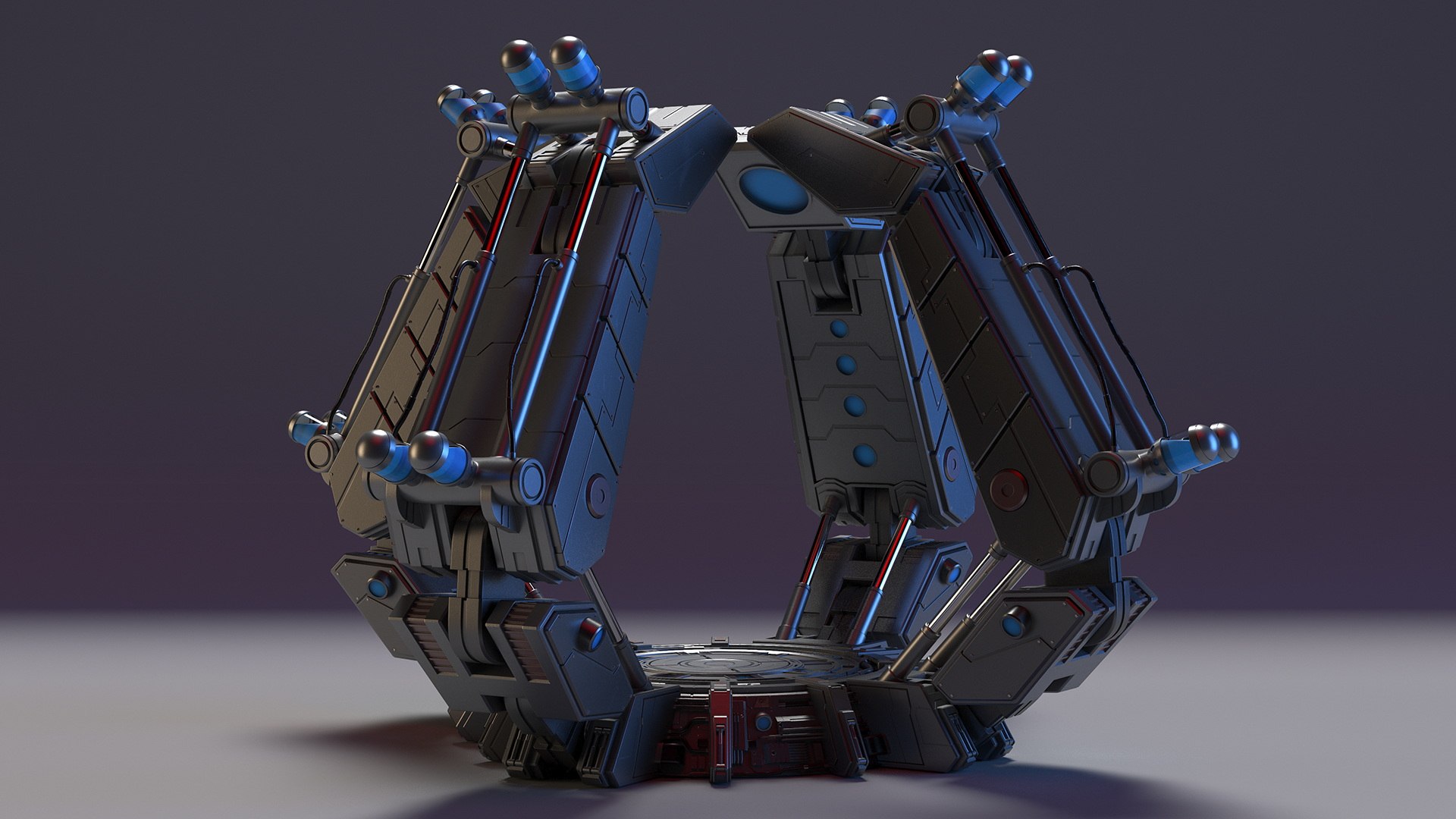 3D Sci Fi Teleport Turned Off Model - TurboSquid 2194890