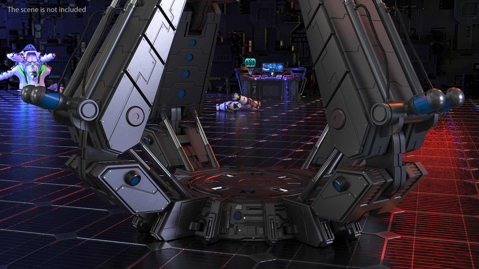 3D Sci Fi Teleport Turned Off Model - TurboSquid 2194890