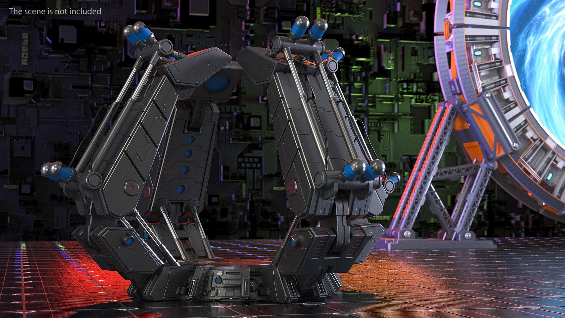 3D Sci Fi Teleport Turned Off Model - TurboSquid 2194890