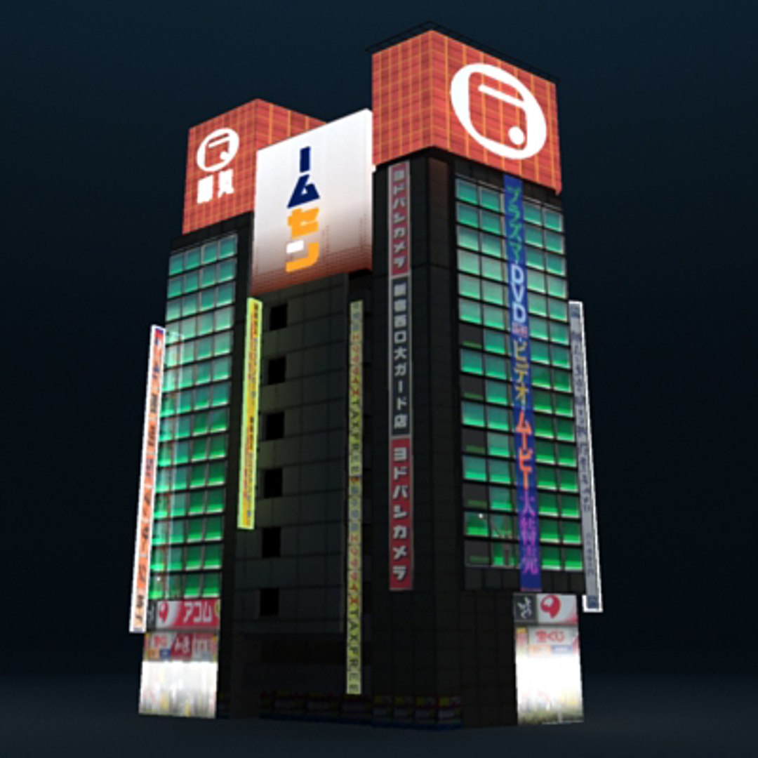 Skyscraper Building Night City 3d Model