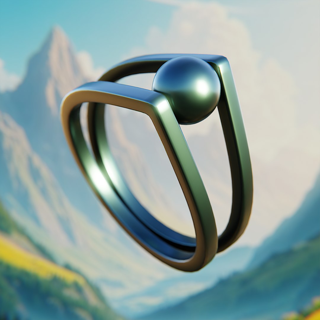 Sculptural Gold Ring Floating Sphere Design 53 3D Model - TurboSquid ...