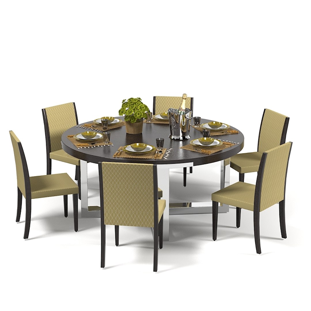 3d Misuraemme Dining Table Set Model