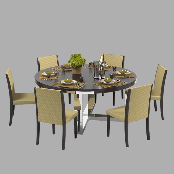 3d misuraemme dining table set model