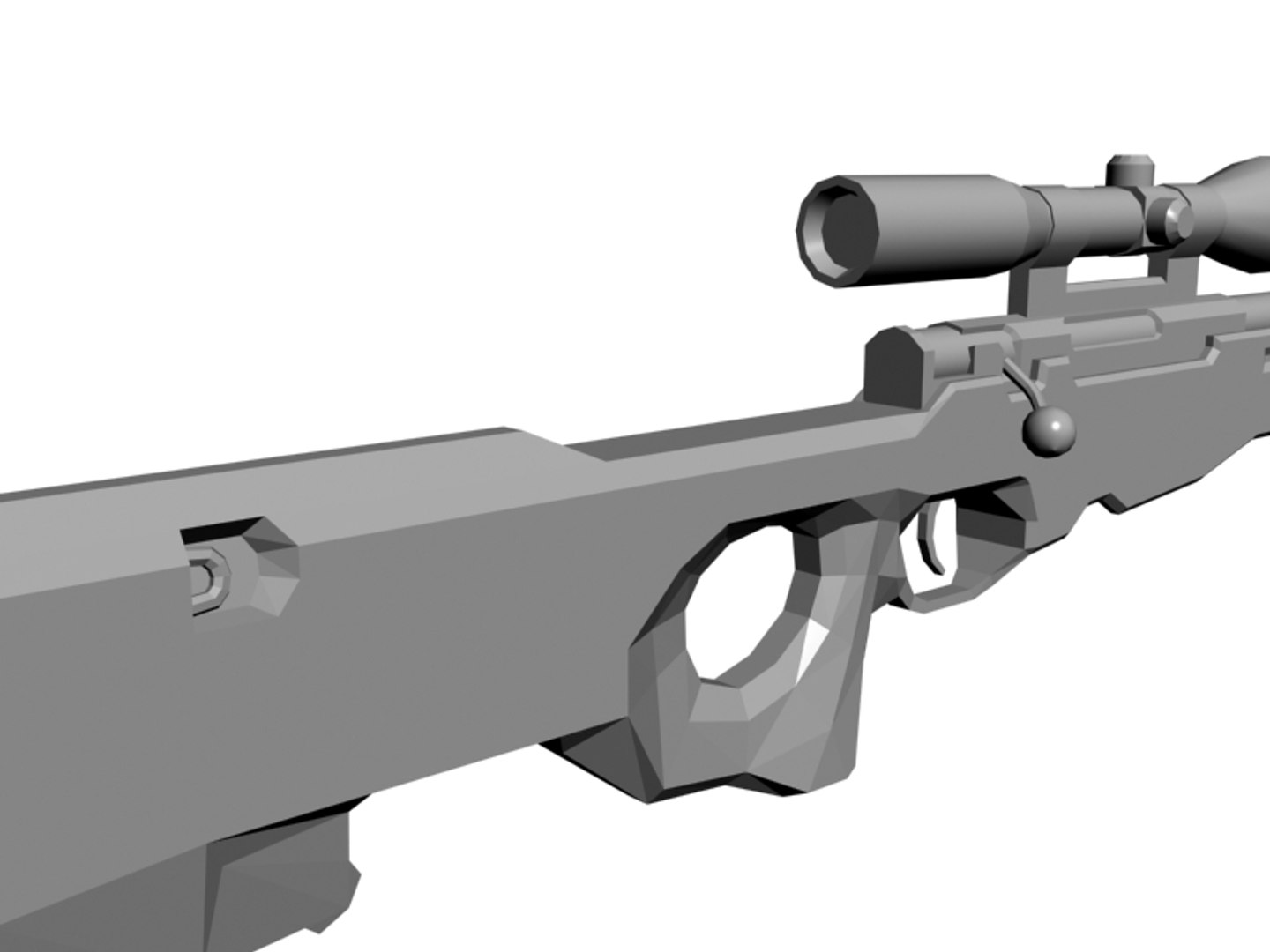 Awm Rifle 3d Model