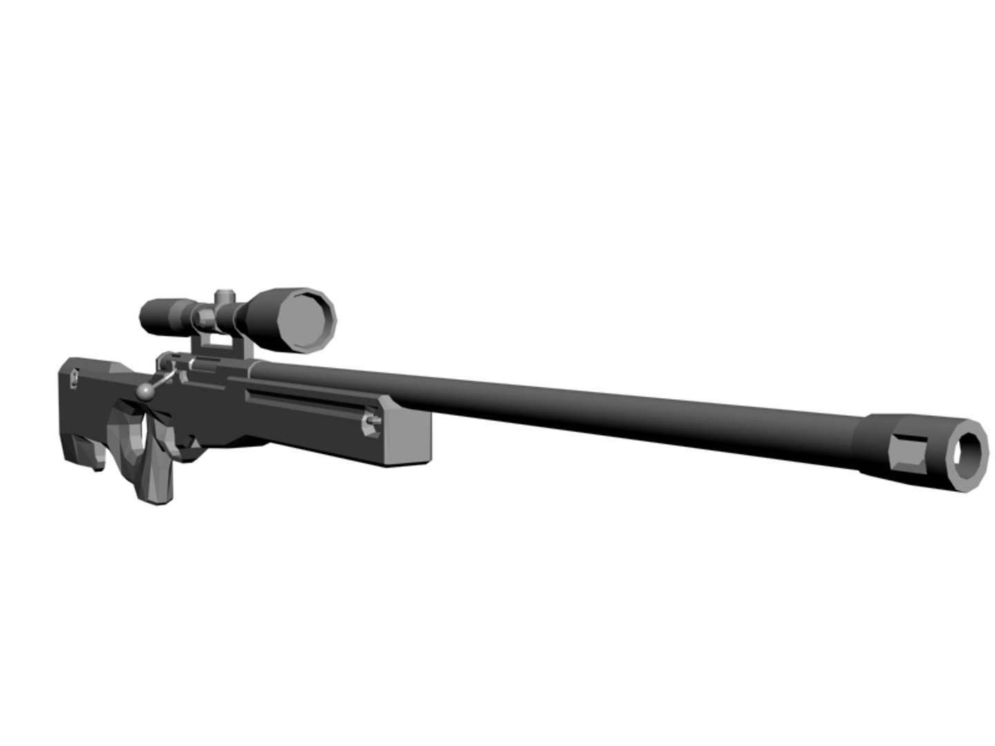 Awm Rifle 3d Model