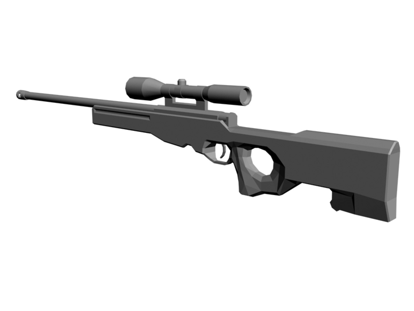 Awm Rifle 3d Model