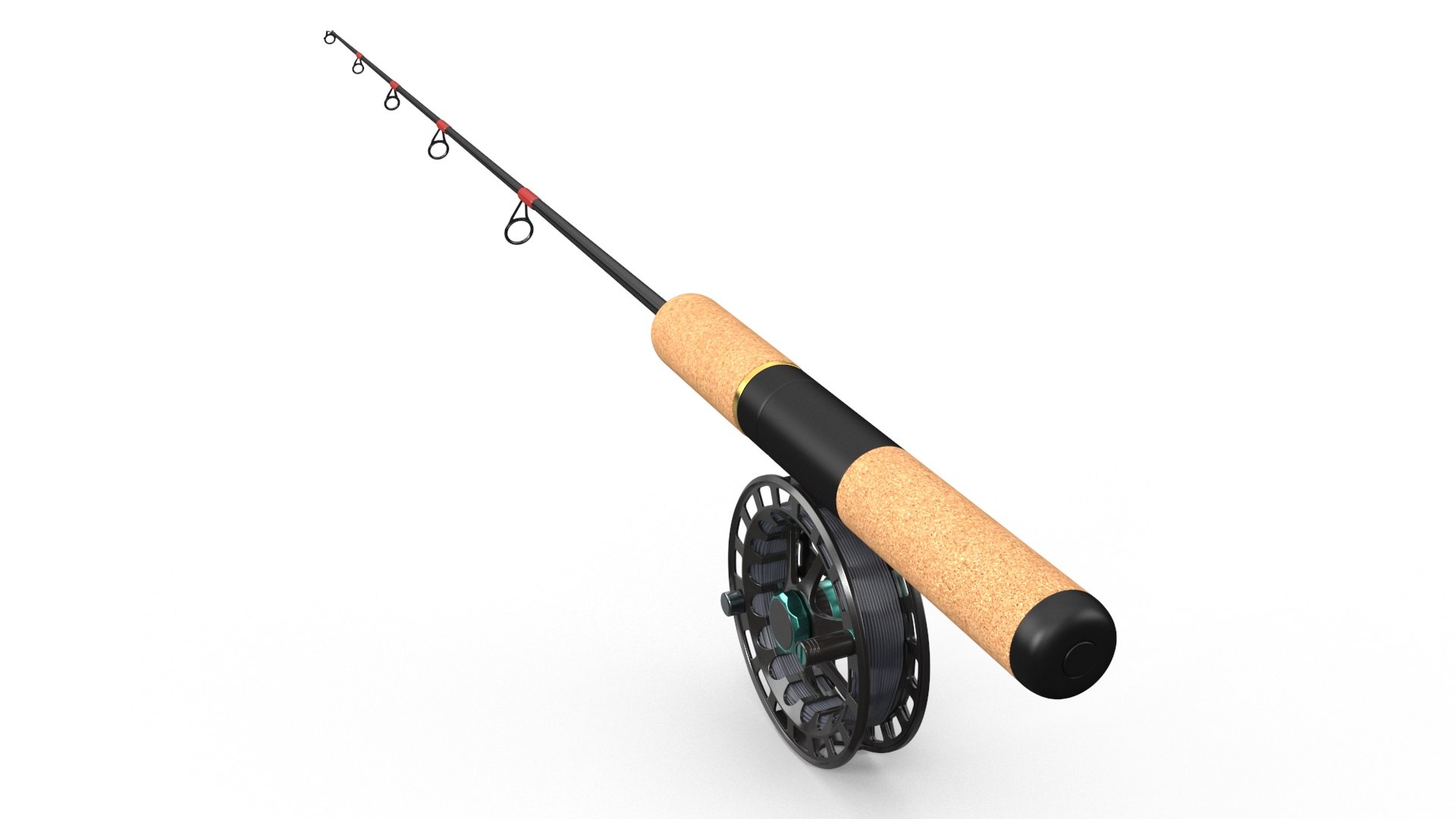 3D Fishing Rod With Cork Handle Model - TurboSquid 2391788