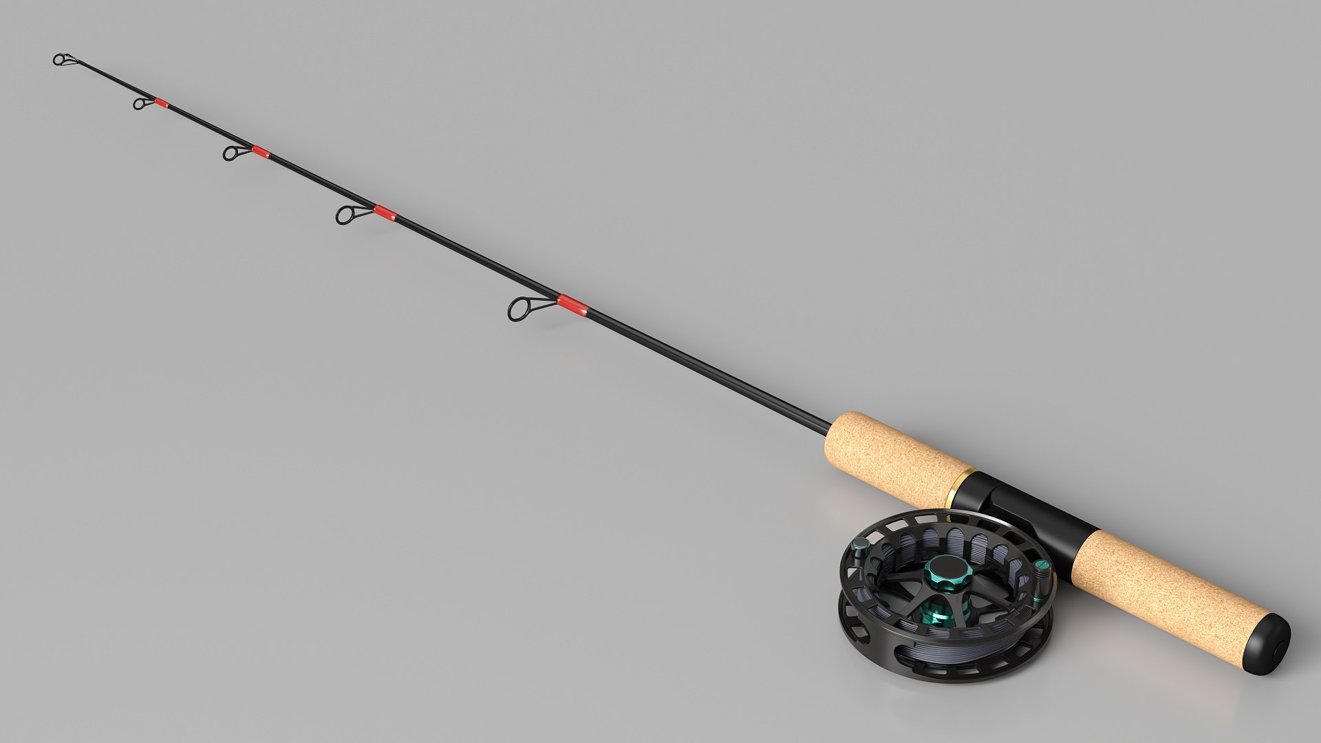 3D Fishing Rod With Cork Handle Model - TurboSquid 2391788