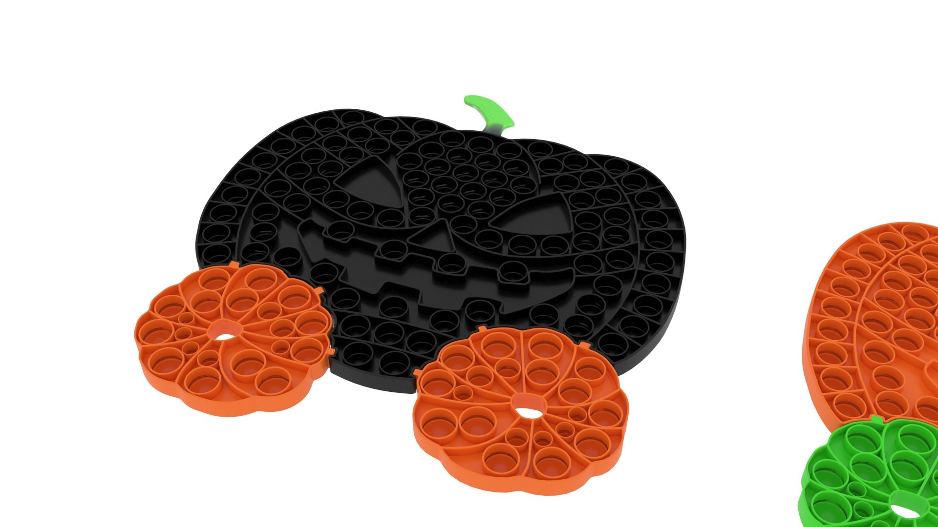 Pumpkin Cart Pop It Fidget Toys Set 3D model - TurboSquid 1808234
