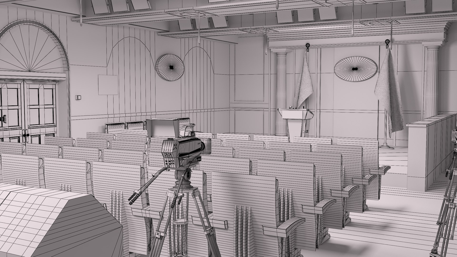 3D White House Press Room - TurboSquid 2145262