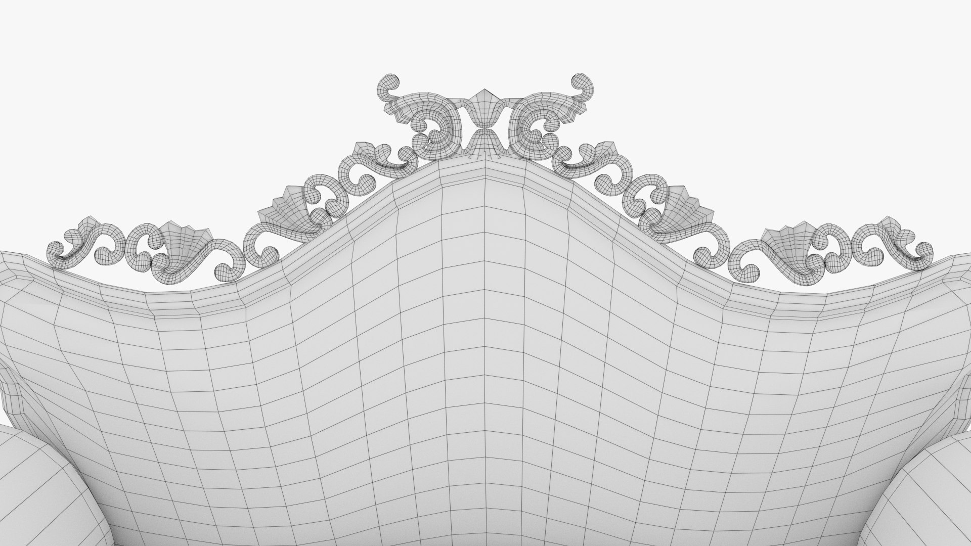 3D Model Victorian Couch White - TurboSquid 1799200