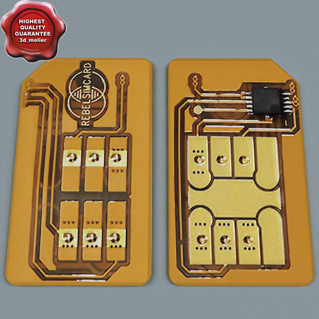 3d Sim Cards Set