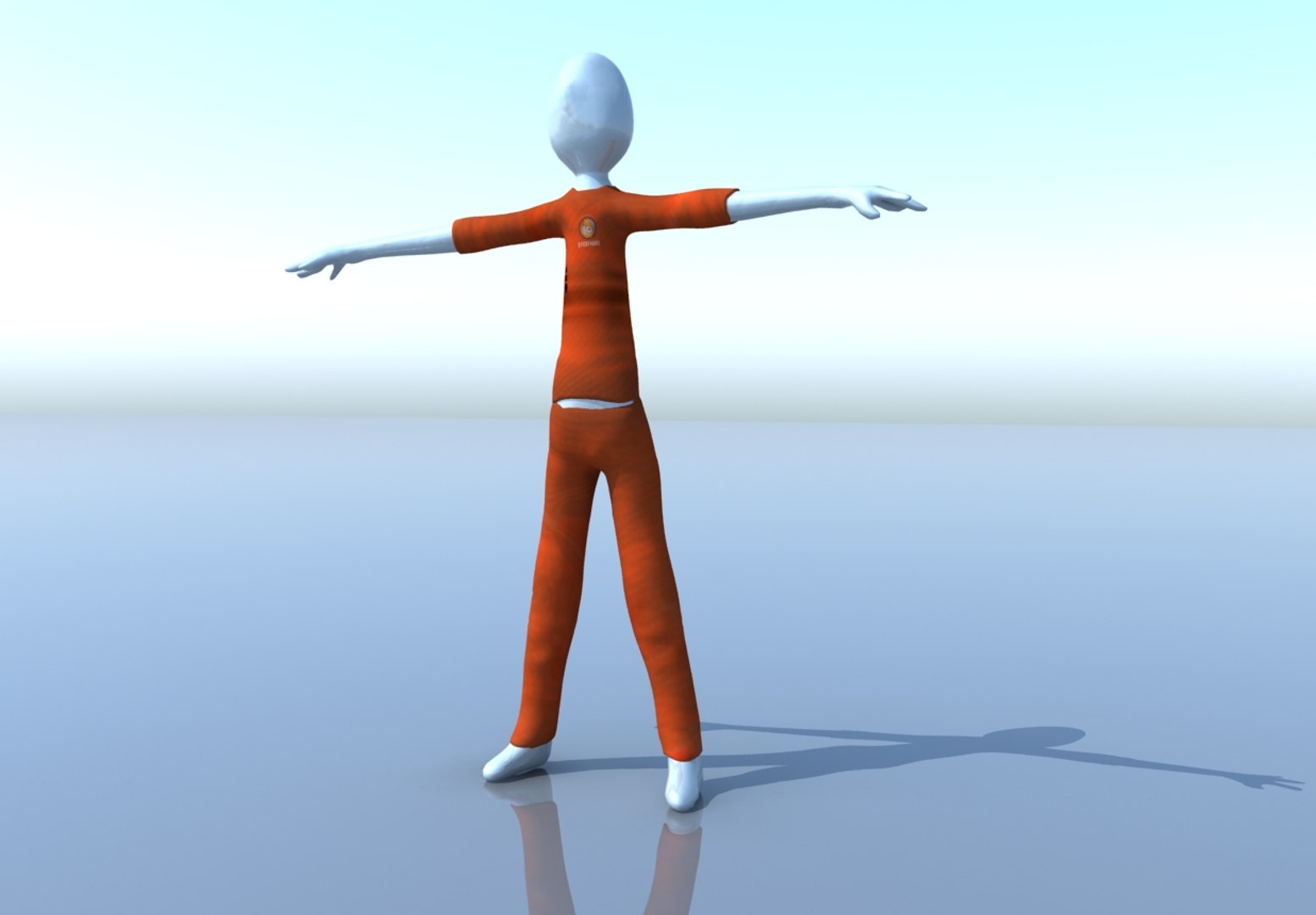 rigged stick figure 3d model