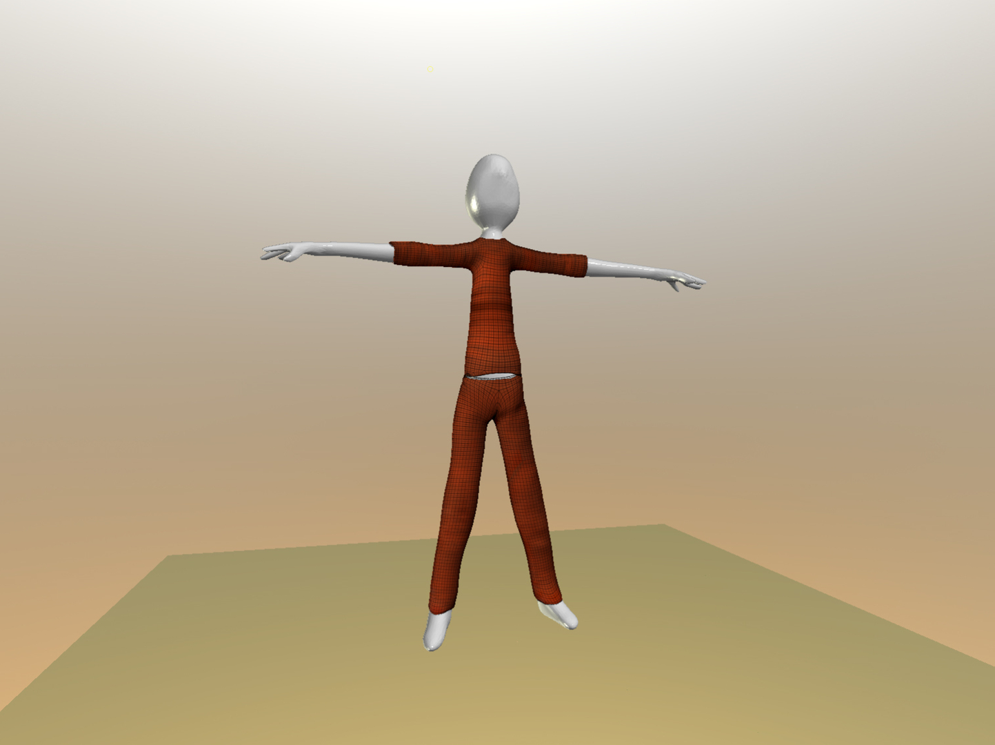 rigged stick figure 3d model