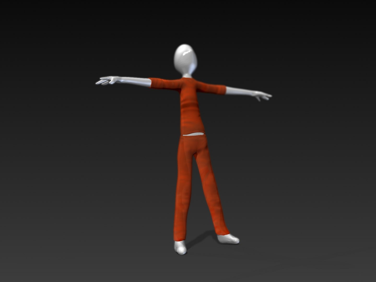 rigged stick figure 3d model