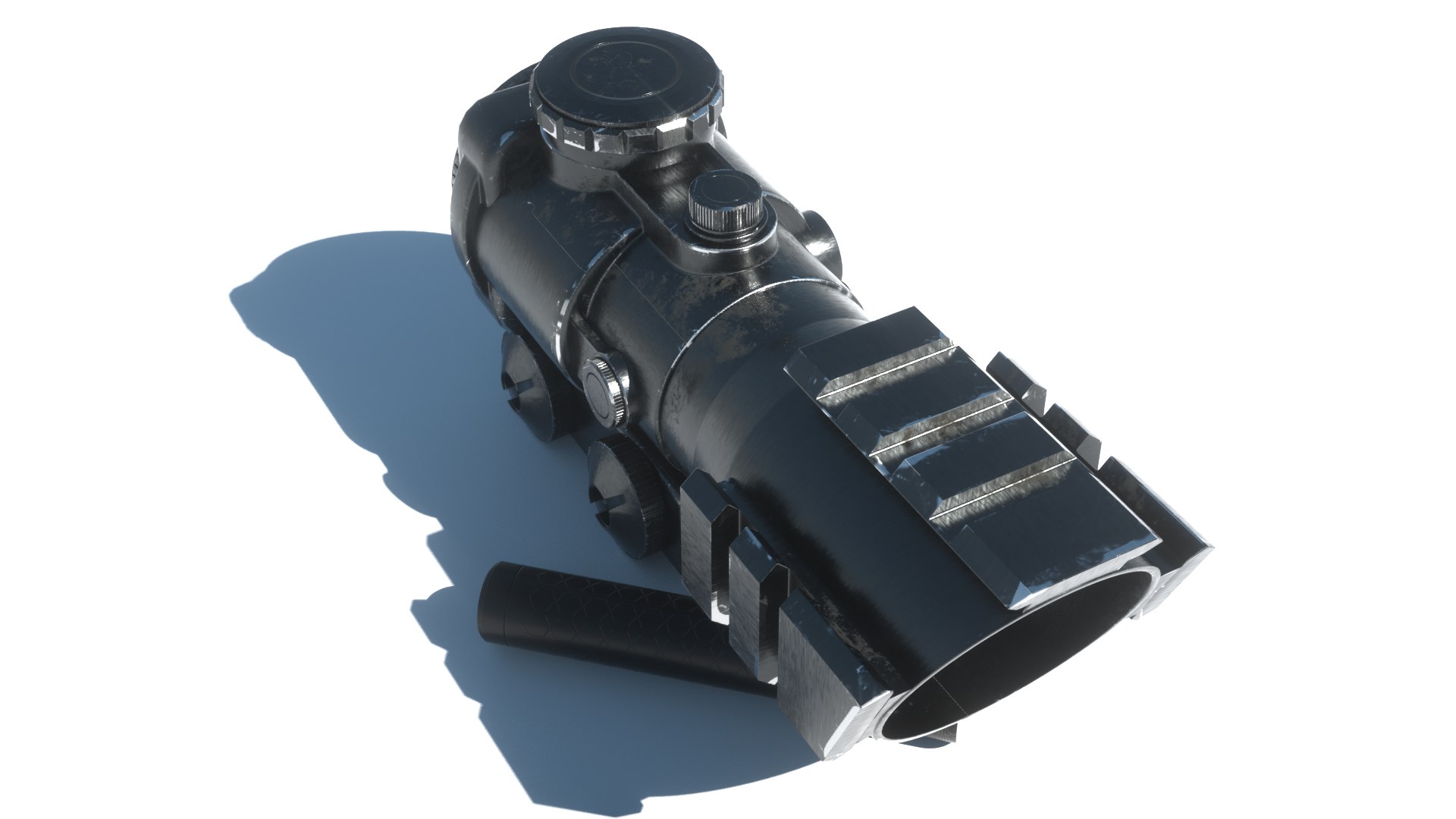 3D Weapon Set Collimator Scope And Silencer HP Model - TurboSquid 1794766