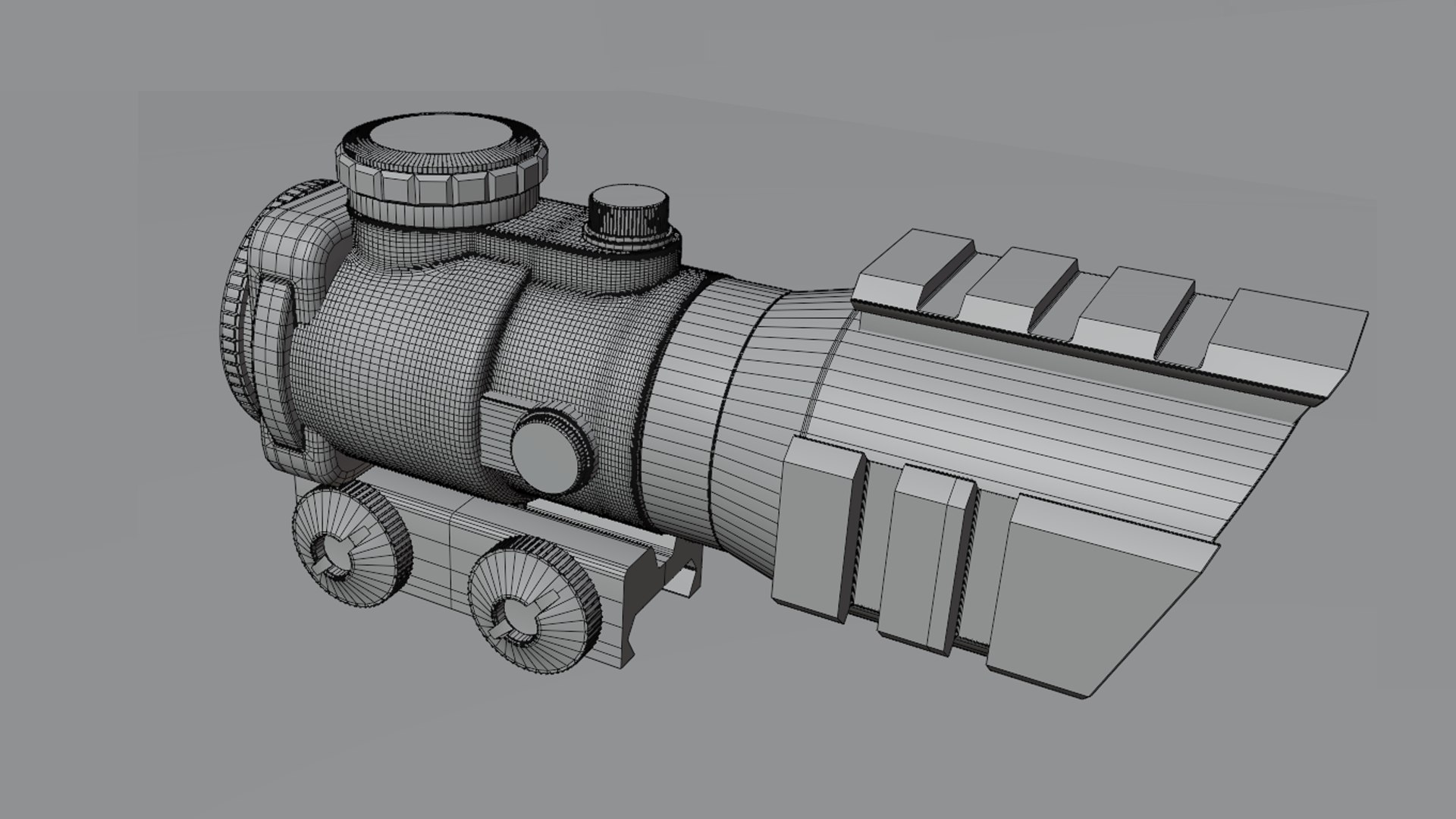 3D Weapon Set Collimator Scope And Silencer HP Model - TurboSquid 1794766