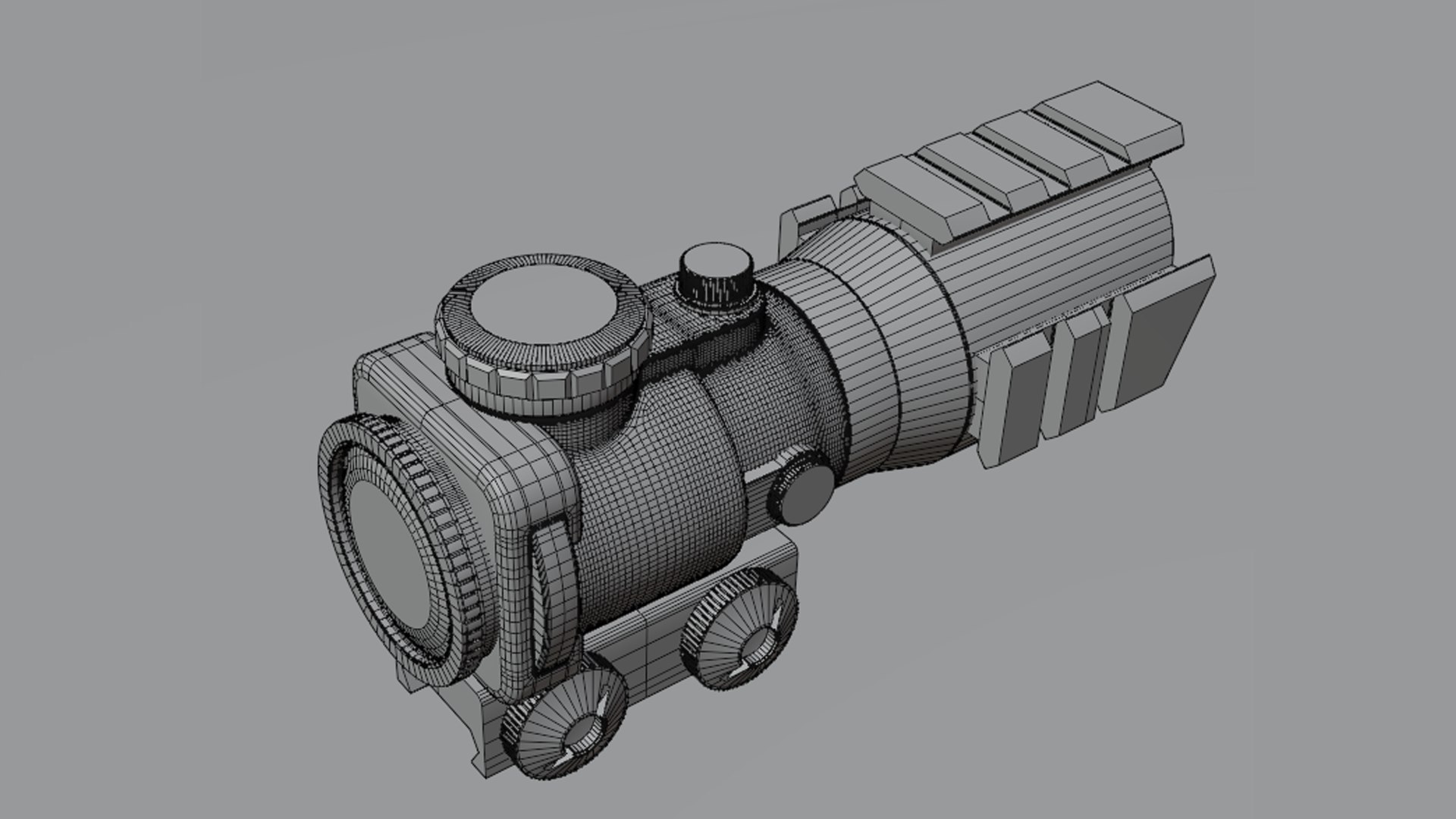 3D Weapon Set Collimator Scope And Silencer HP Model - TurboSquid 1794766