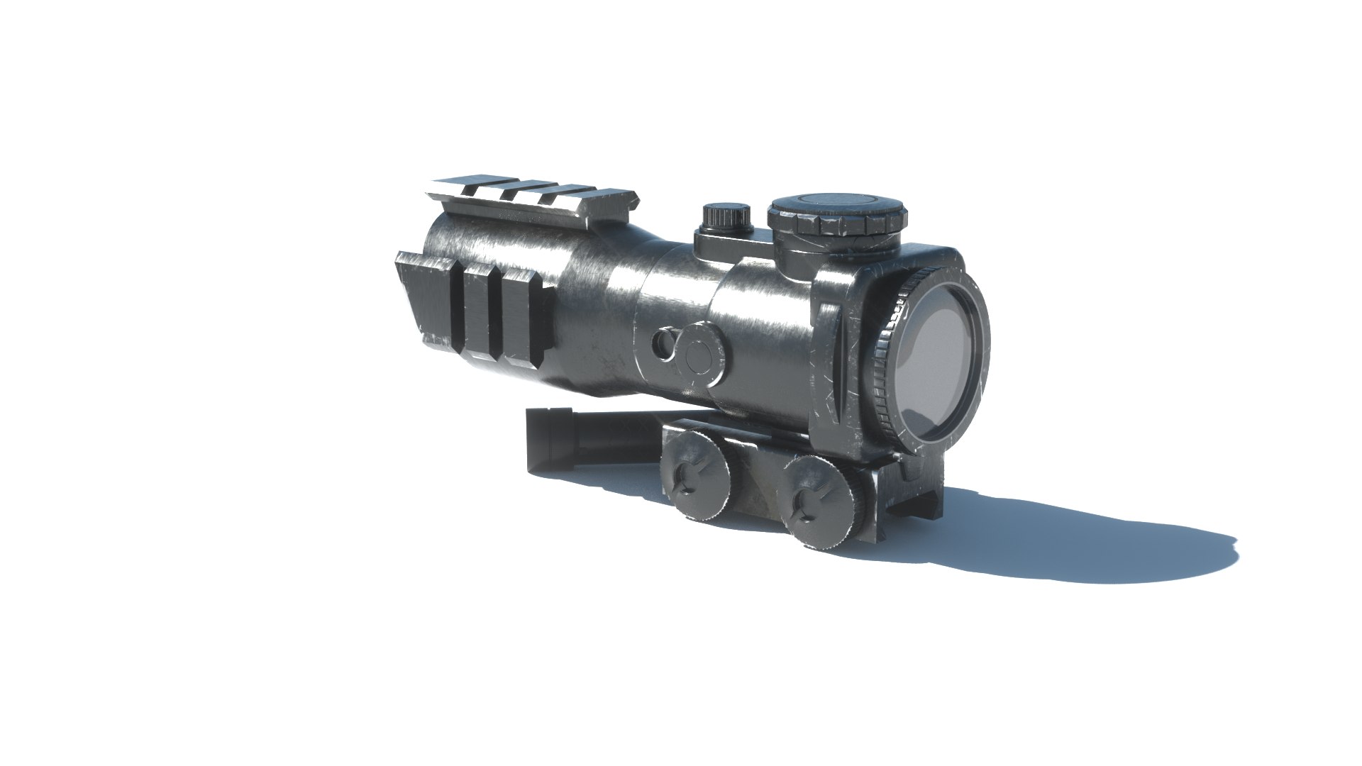 3D Weapon Set Collimator Scope And Silencer HP Model - TurboSquid 1794766