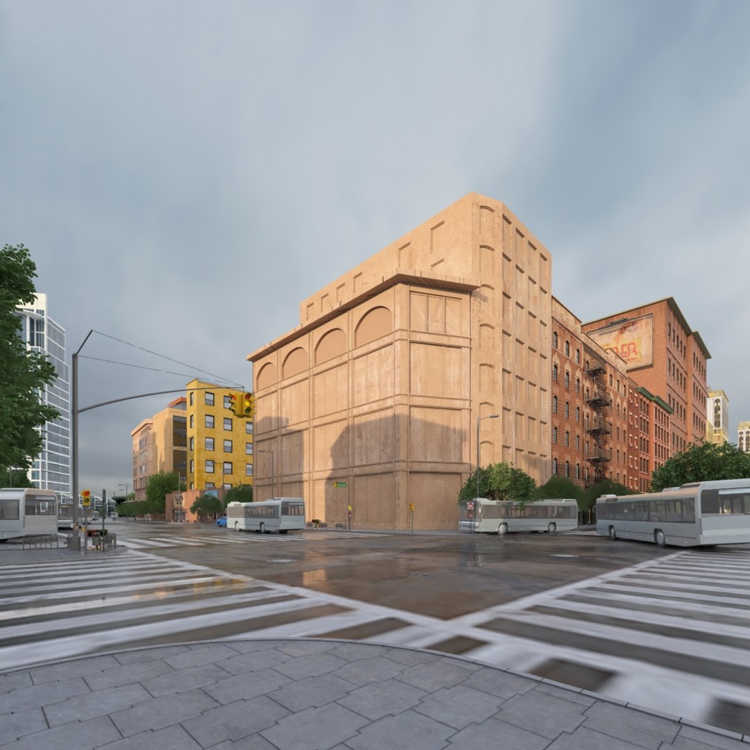 3D Scene Traffic Simulation City Model - TurboSquid 1444277