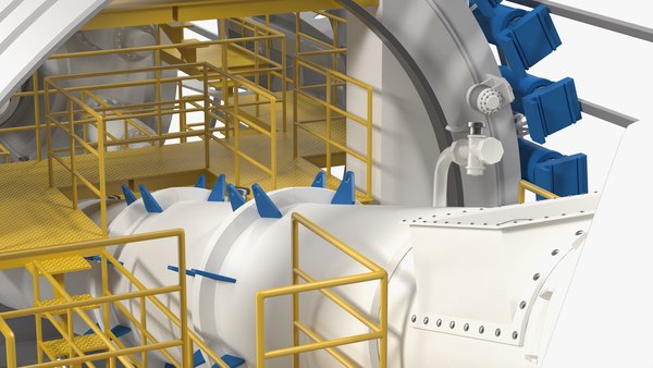 Tunnel boring machine cutterhead model - TurboSquid 1438136