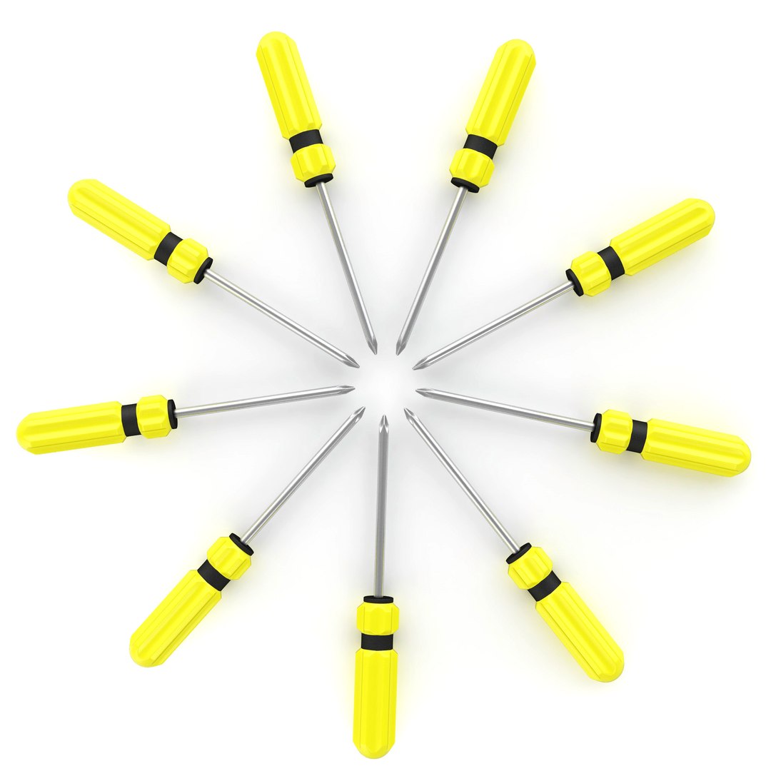 Screwdrivers 3d Model