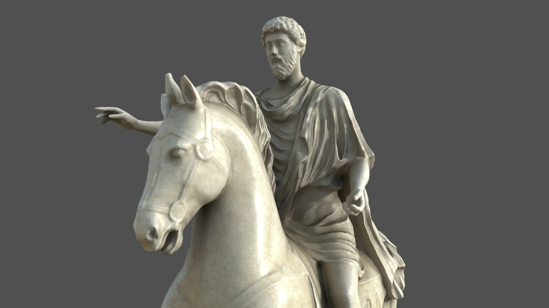 3D Model Marcus Aurelius Equestrian Statue - TurboSquid 2369514
