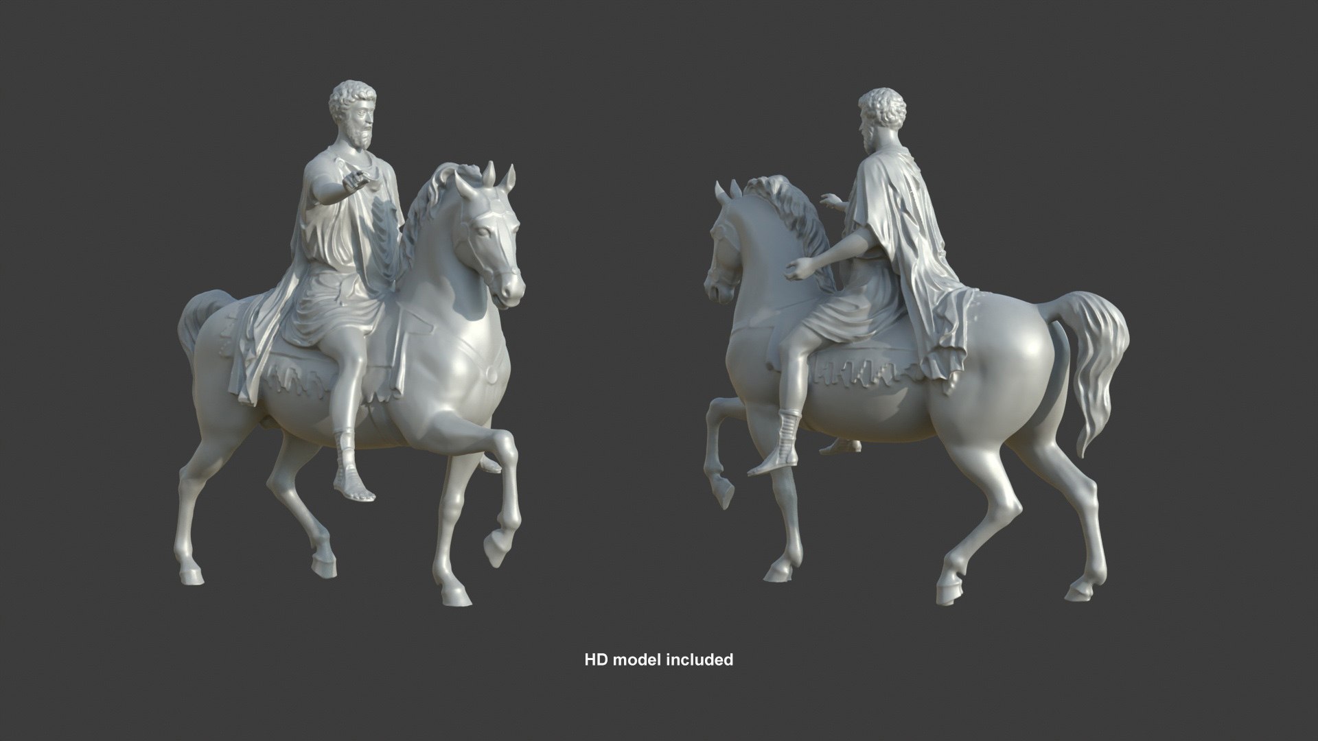 3D Model Marcus Aurelius Equestrian Statue - TurboSquid 2369514