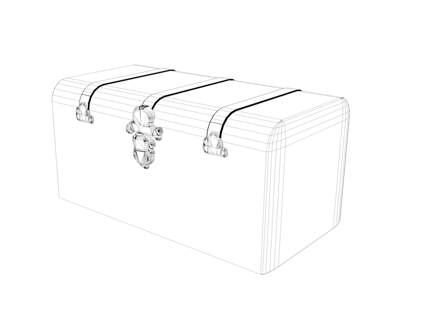 3D Trunk Vintage Steamer Model - TurboSquid 1400527