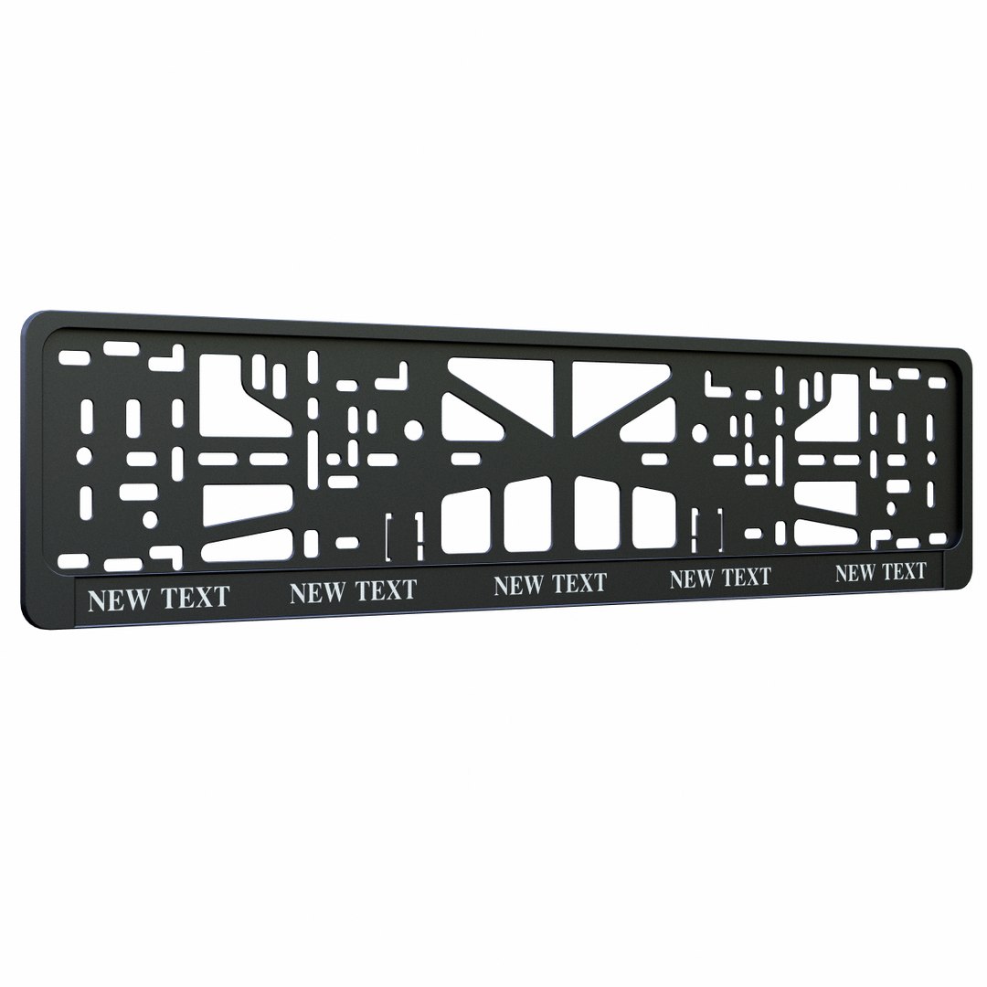 Frame Car Number 3D Model | 1144864 | TurboSquid