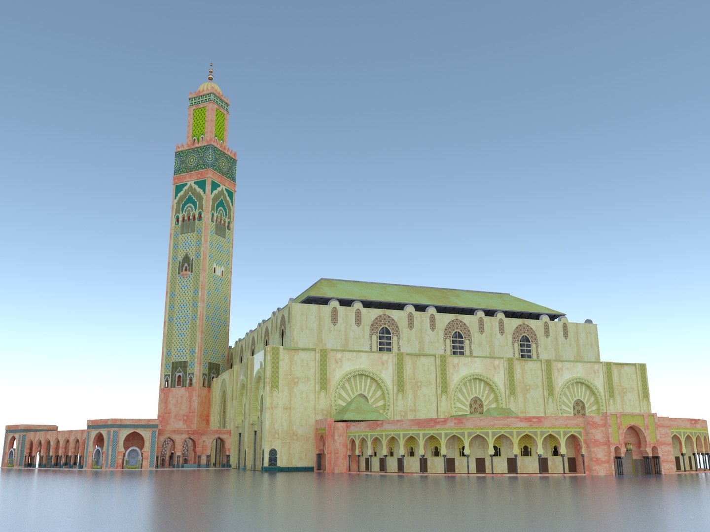3D King Hasan II Mosque 3D - TurboSquid 1896438