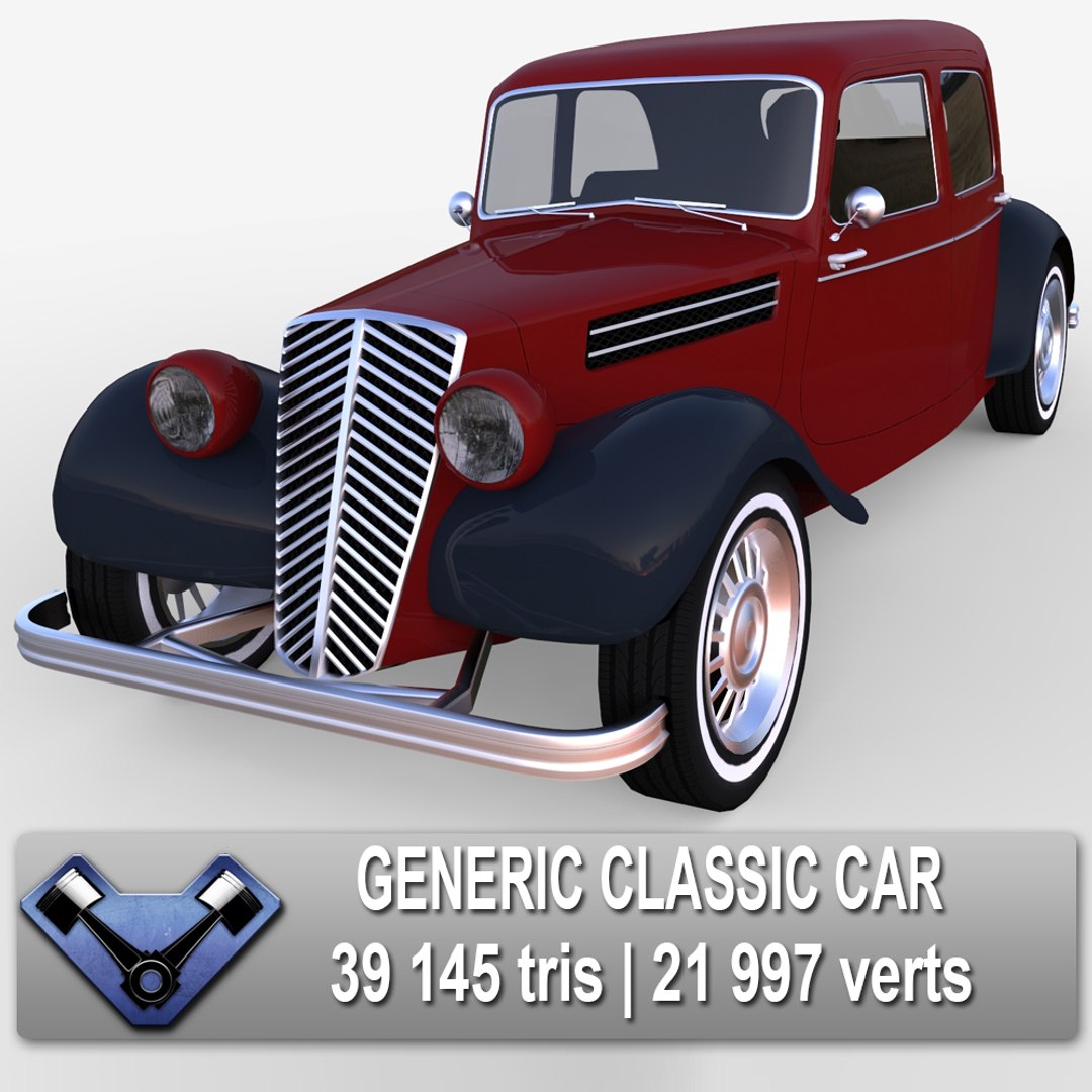 3d generic classic car oxford model