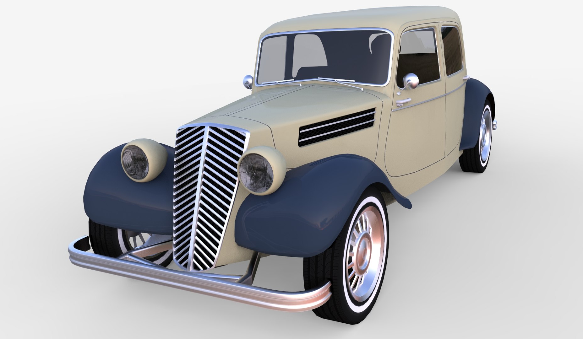 3d Generic Classic Car Oxford Model