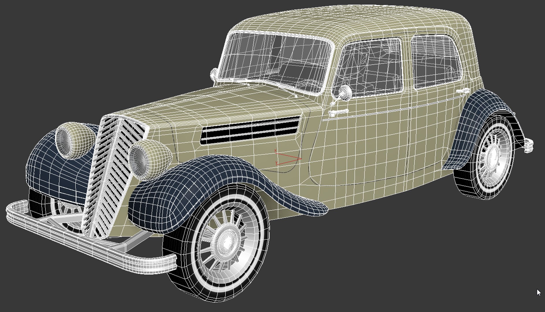 3d generic classic car oxford model