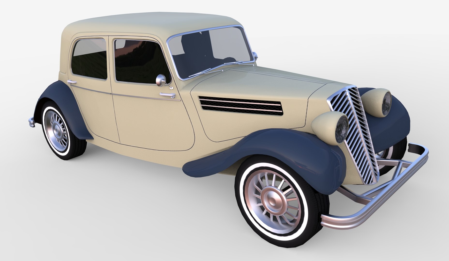 3d Generic Classic Car Oxford Model