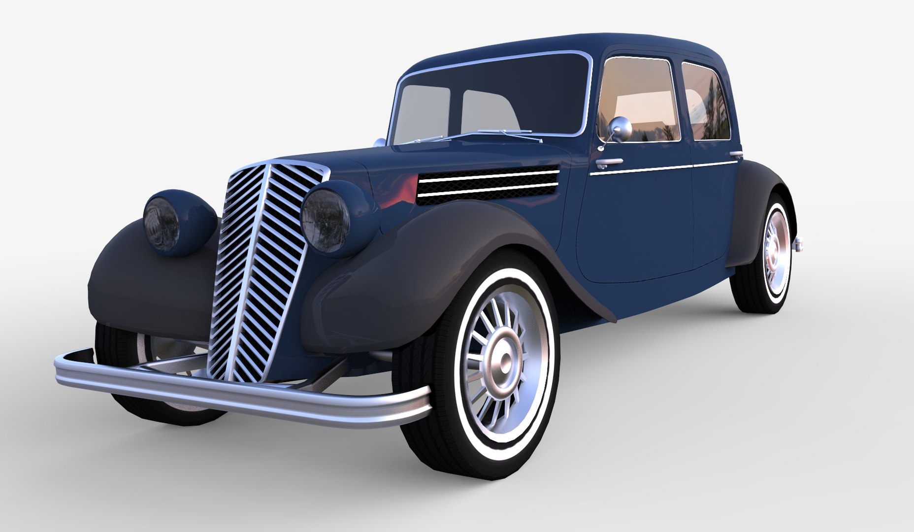 3d generic classic car oxford model