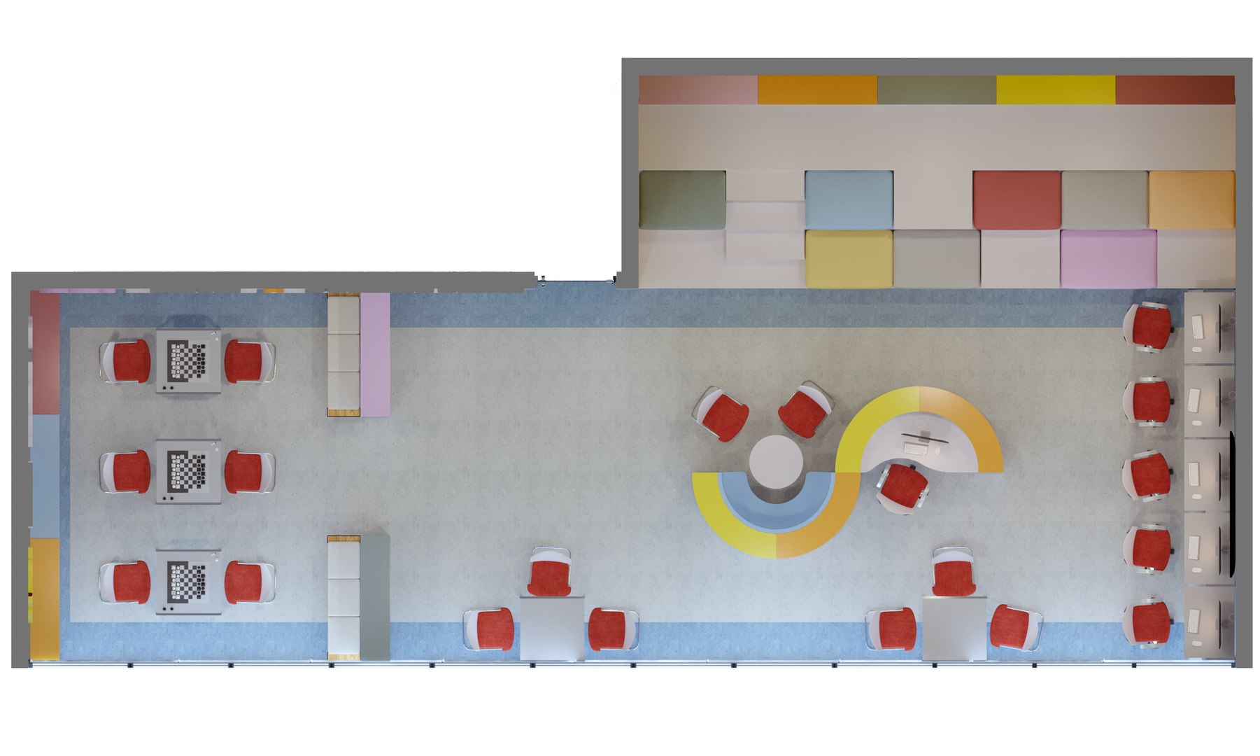 3D School Library Interior Design - TurboSquid 1705998