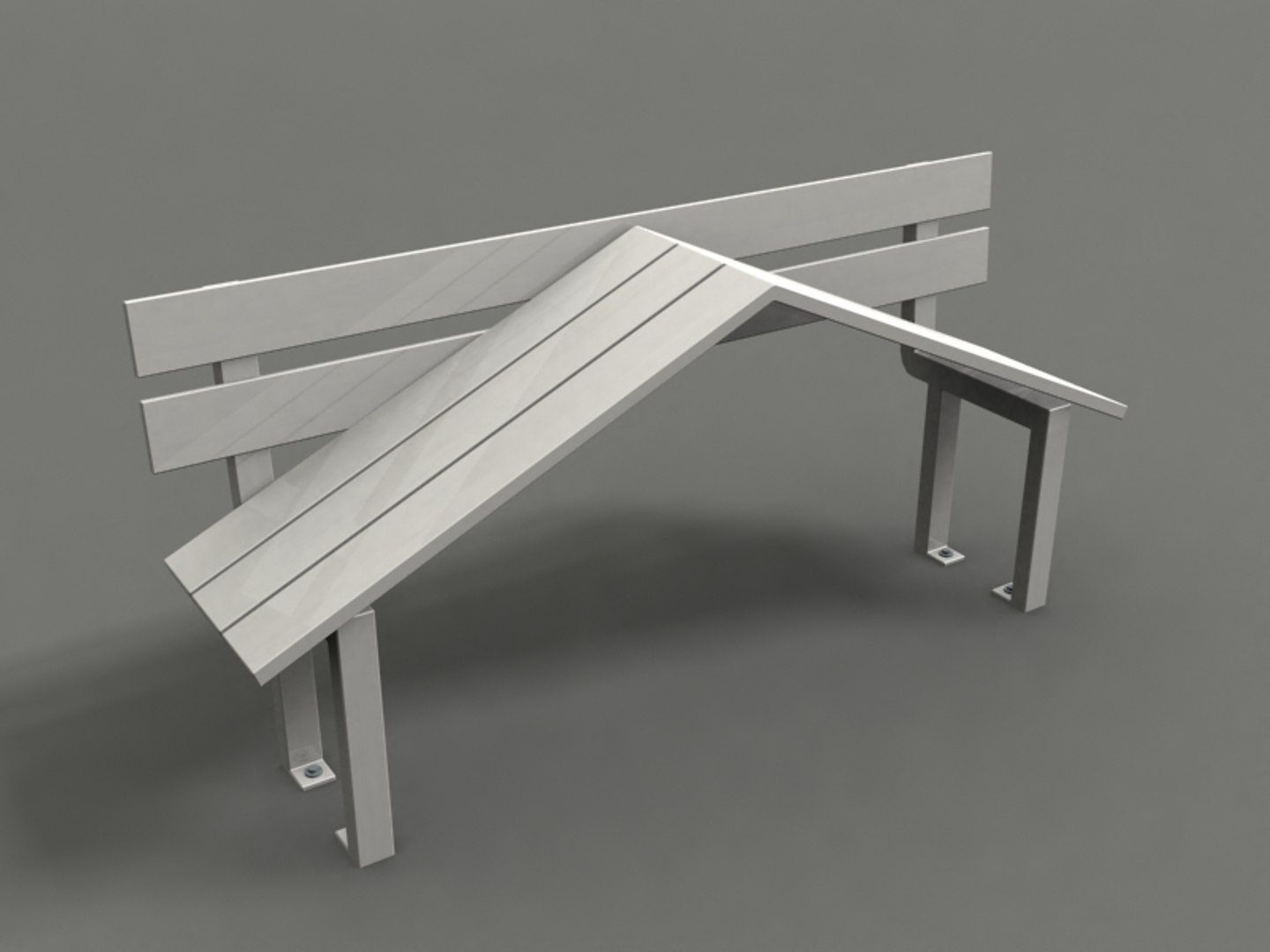 3d model park strange benches