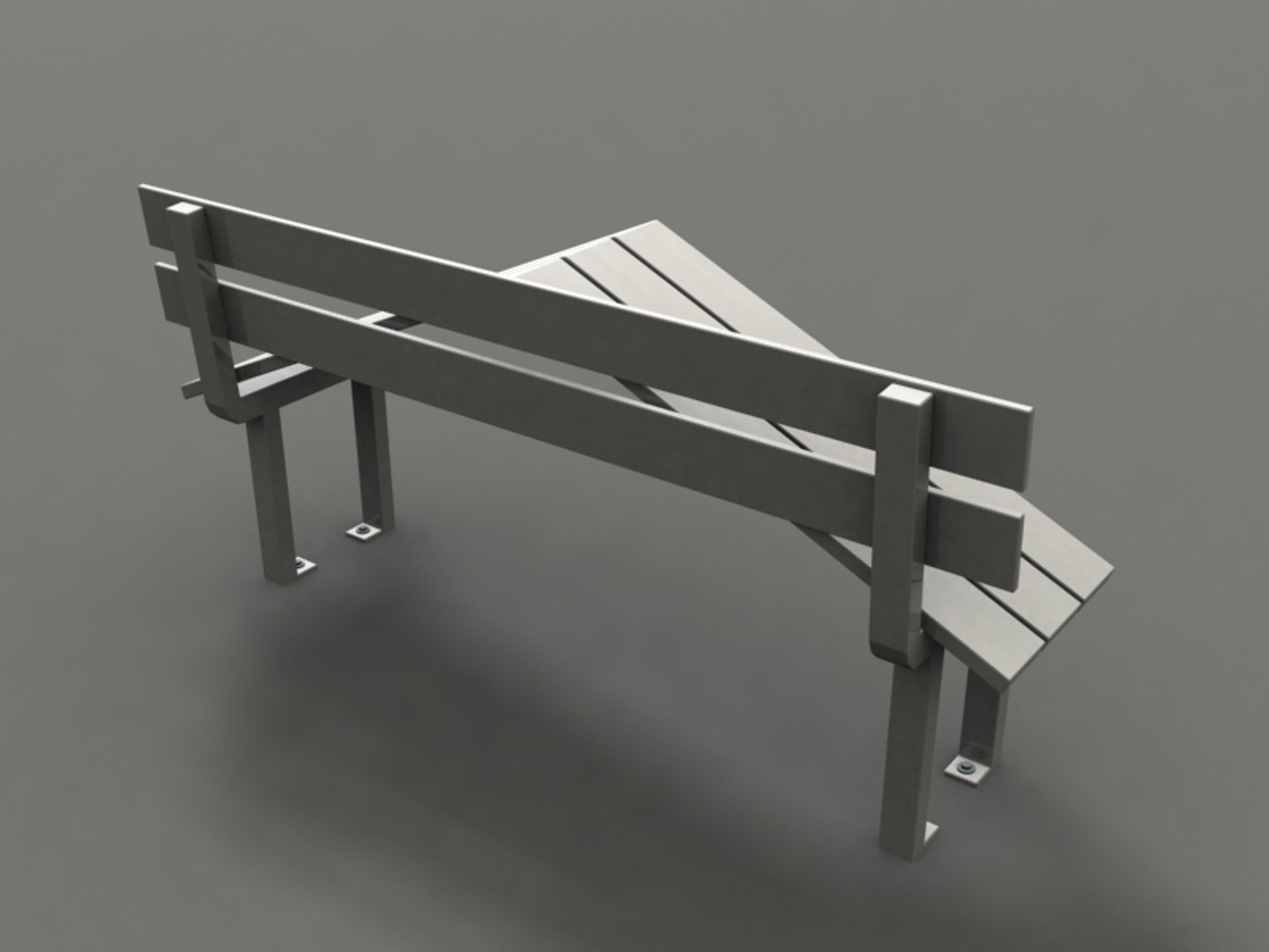 3d model park strange benches