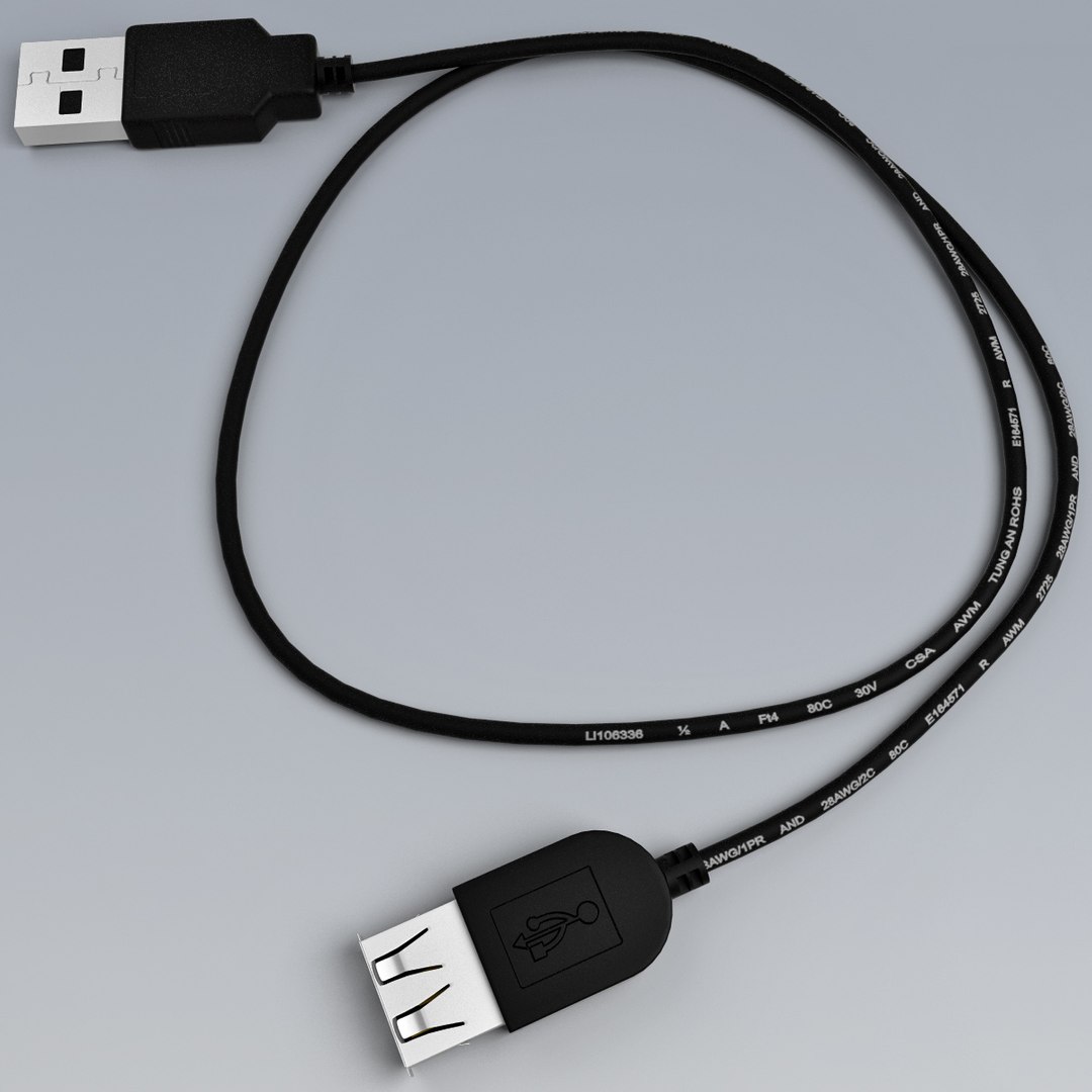 3d usb cable model
