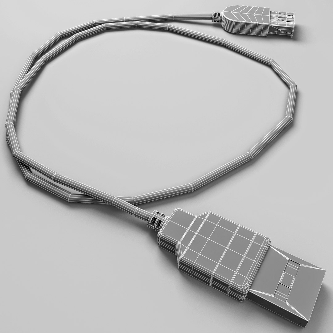 3d usb cable model
