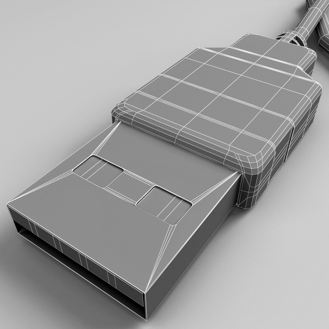 3d usb cable model